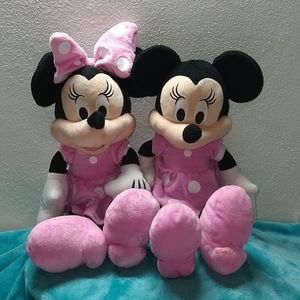 Disney | Toys | Disney Minnie Mouse Pink Plush W Polka Dot Dress | Poshmark